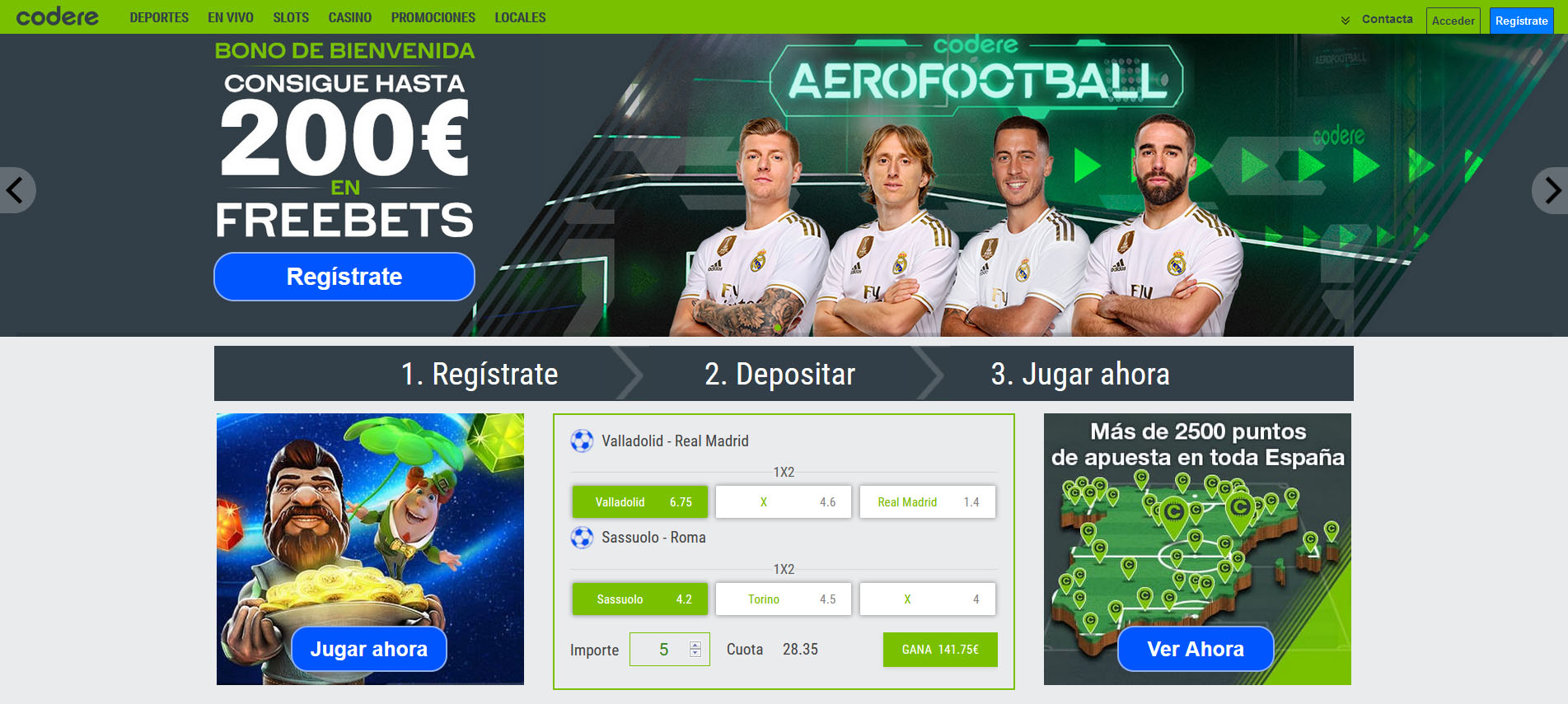 Reseña Codere ¿Es seguro y legal apostar en Codere?